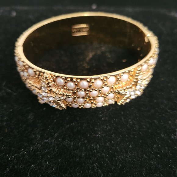 kate spade | Jewelry | Kate Spade Gold Tone Seashore Themed Cuff ...